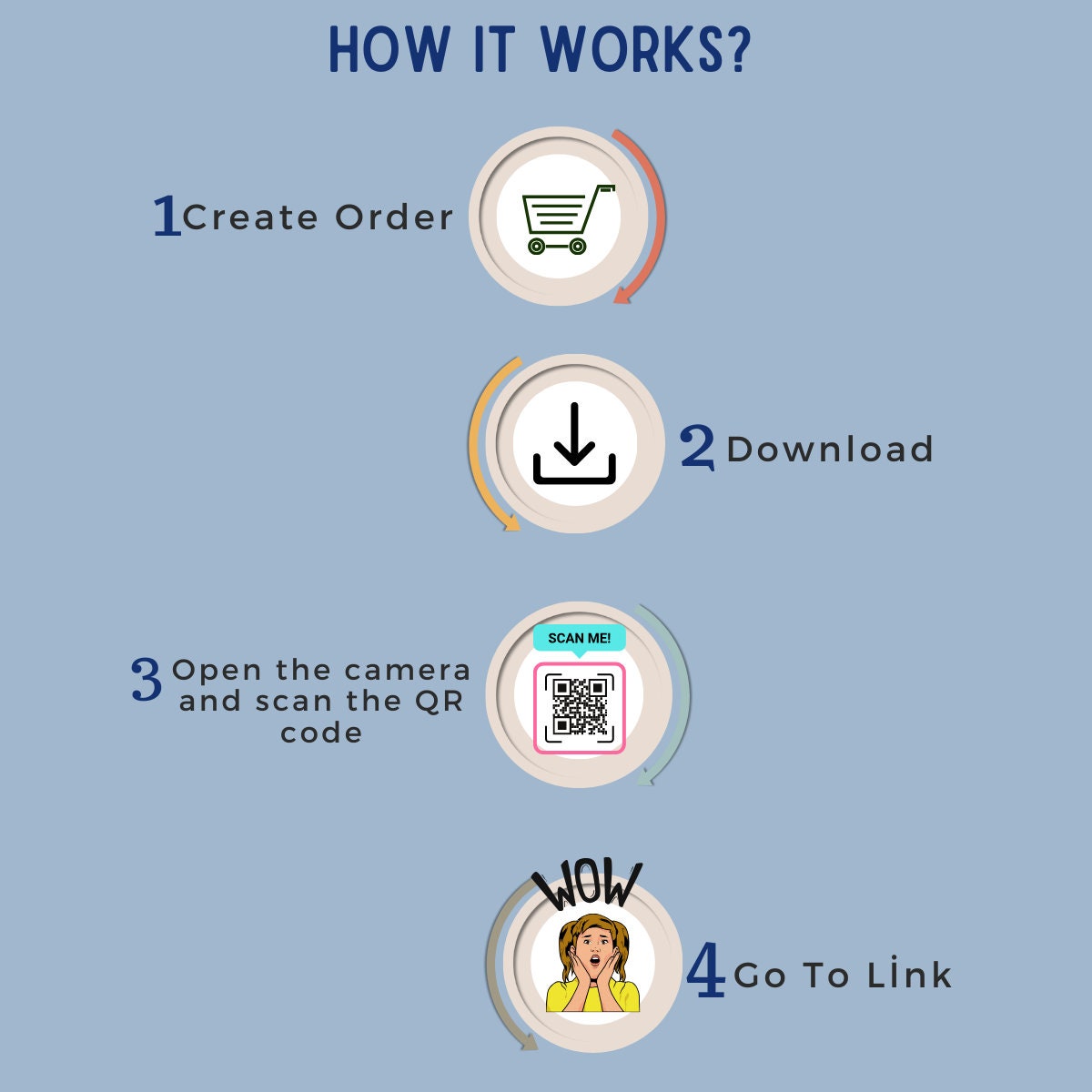 Happy Birthday Wishes Digital Card Download QR Code - Etsy