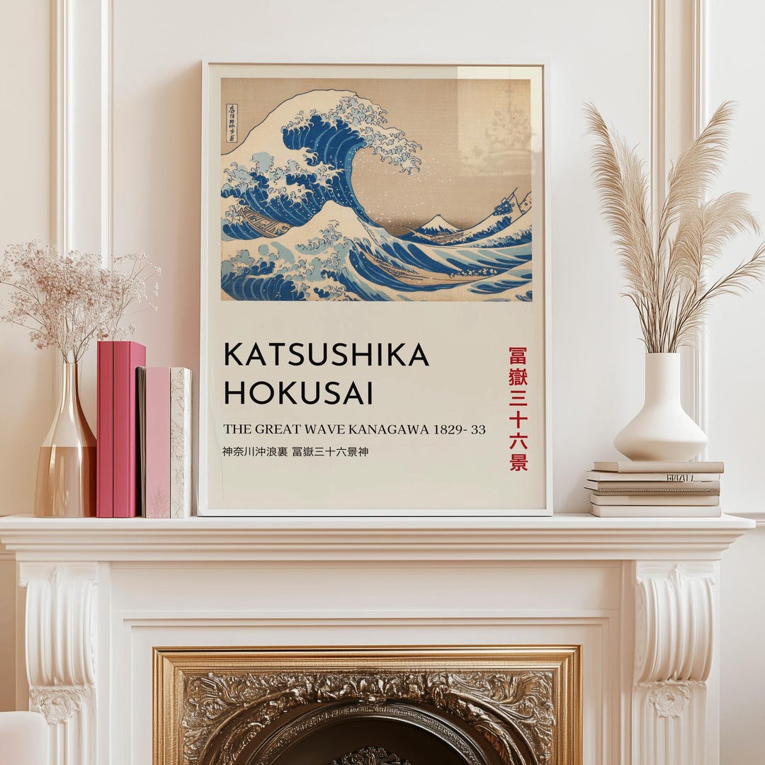 The Great Wave Hokusai Poster, Japanese Wall Art, Hokusai Print, Japan ...