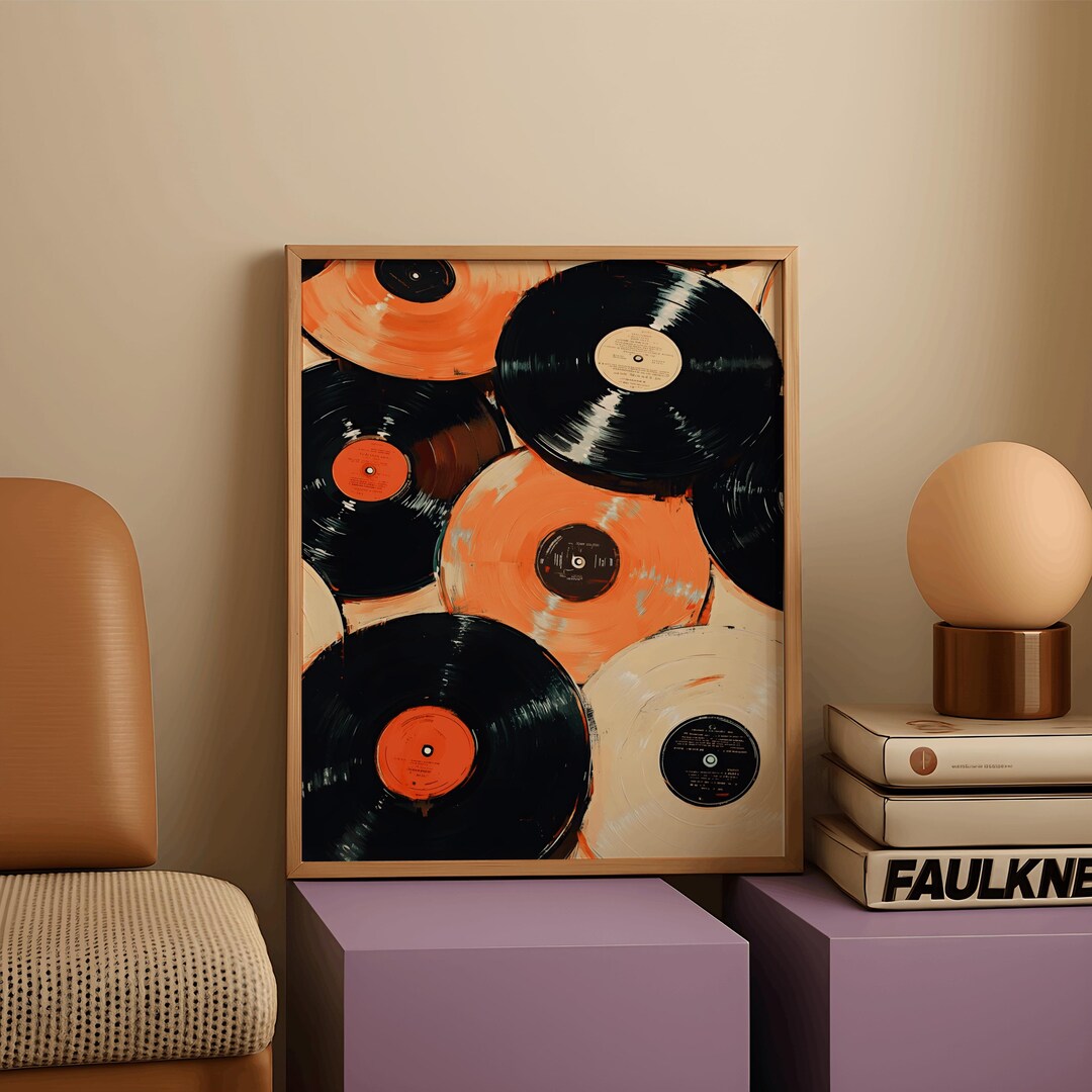 Vintage Record Eclectic Wall Art, Trendy Art, Retro Printable ...