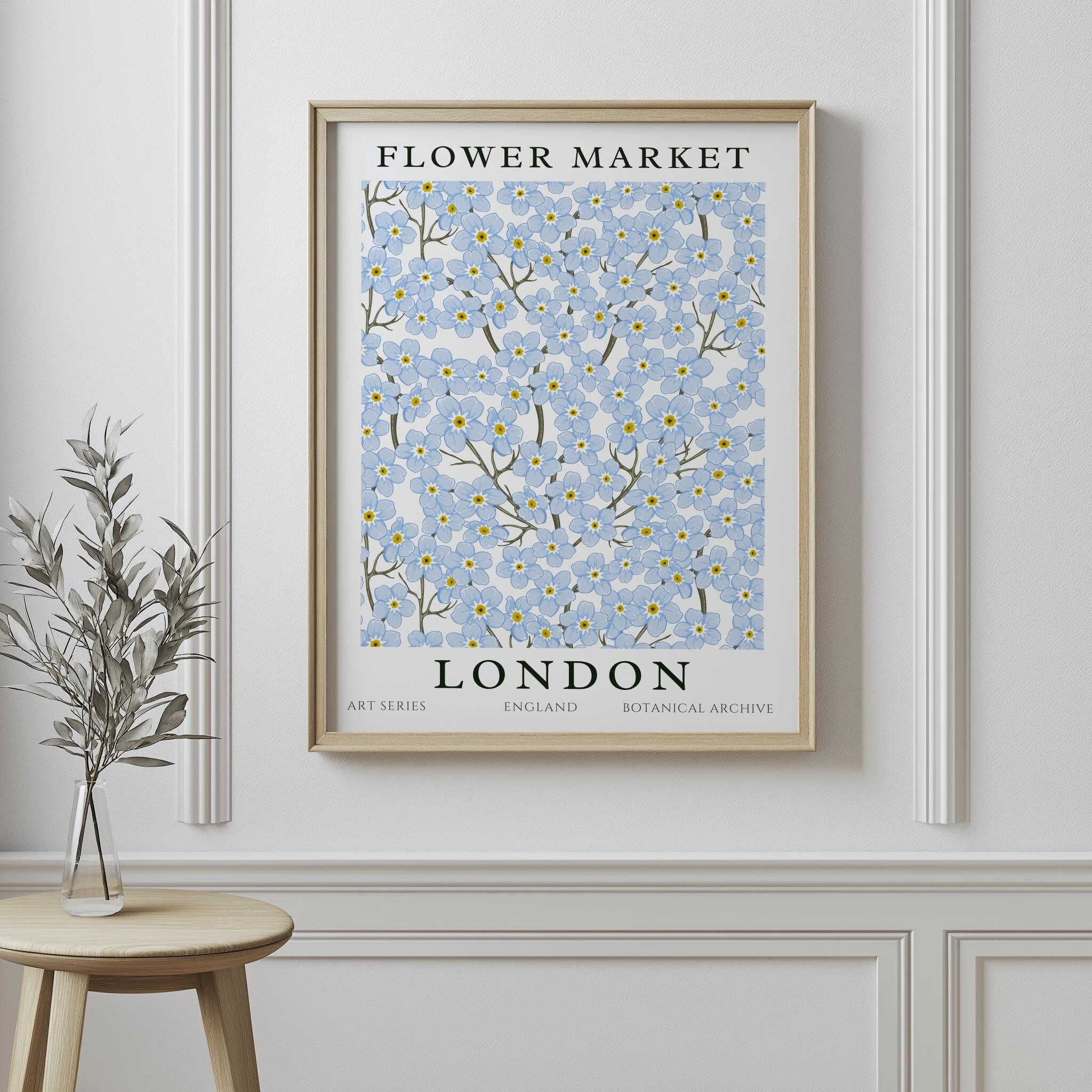London Flower Market Poster: AI Art Print (digital Download, 20x28 ...