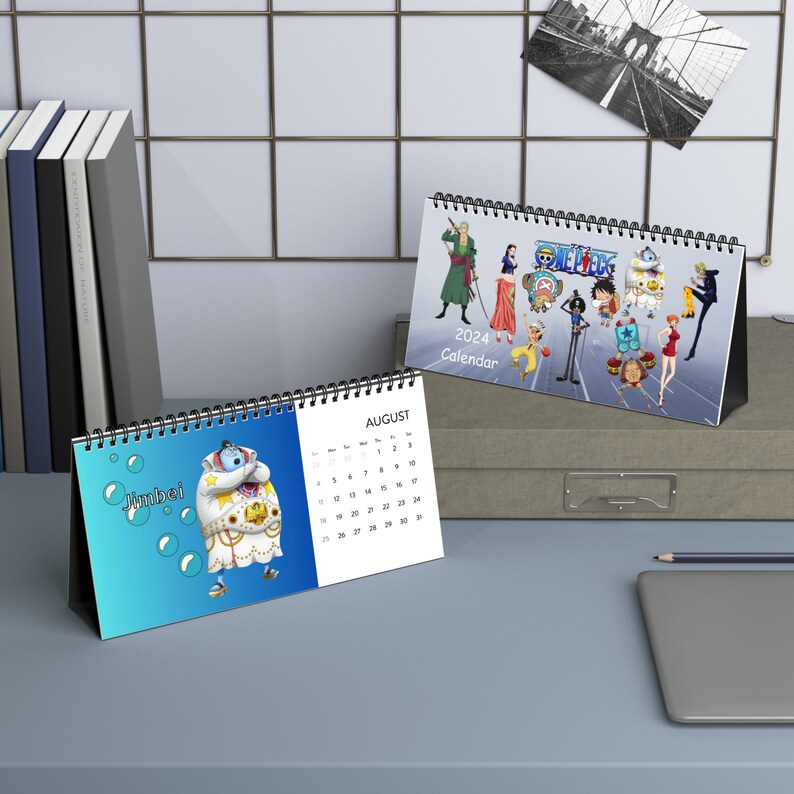 2024 Anime Art Calendar Personalized 10x5 Desk Decor, High-quality ...