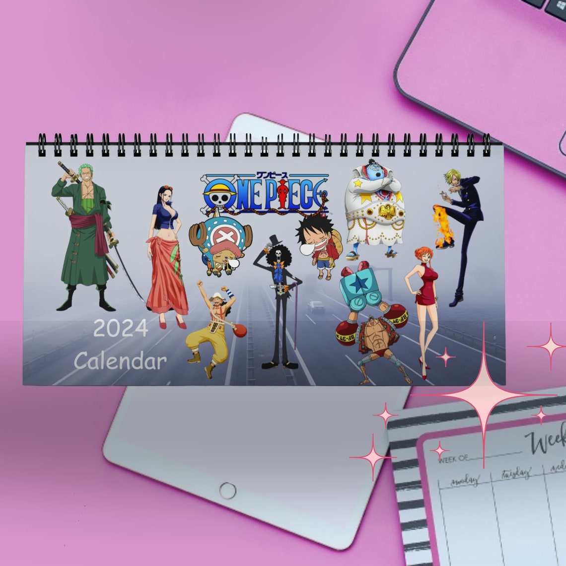 2024 Anime Art Calendar Personalized 10x5 Desk Decor, High-quality ...