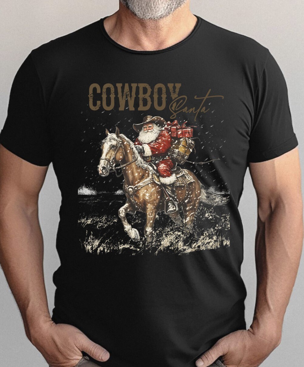 Cowboy Santa Png, Western Cowboy Santa Claus Png, Western Christmas Png ...