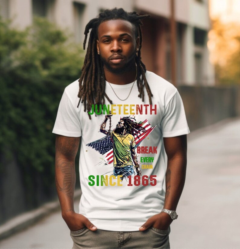 Juneteenth Breaking Every Chain Png, Black Man Dreadlocks PNG, Black ...