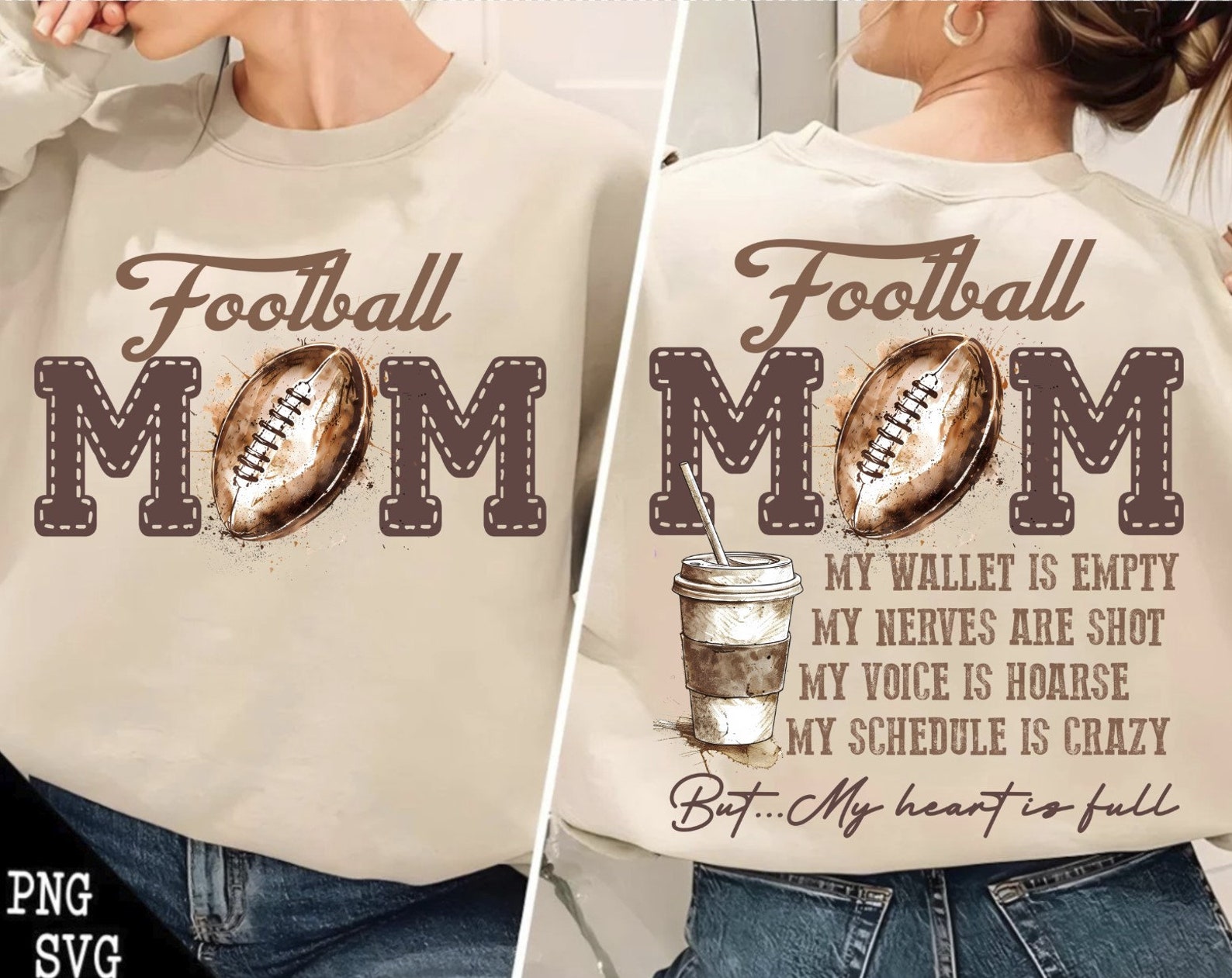 Football Mom My Wallet is Empty Png Svg, Football Mom Png Svg, Football ...