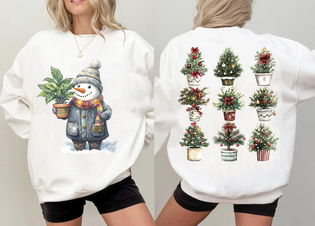 Christmas Plants Png, Snow Man With Plant Png, Snowman Png, Plant ...
