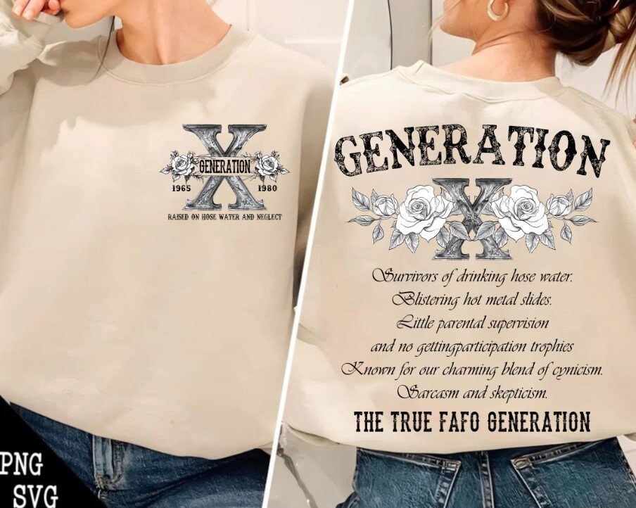 GEN-X Png Generation Png Sublimation, Funny Png, Raised on Hose Water ...