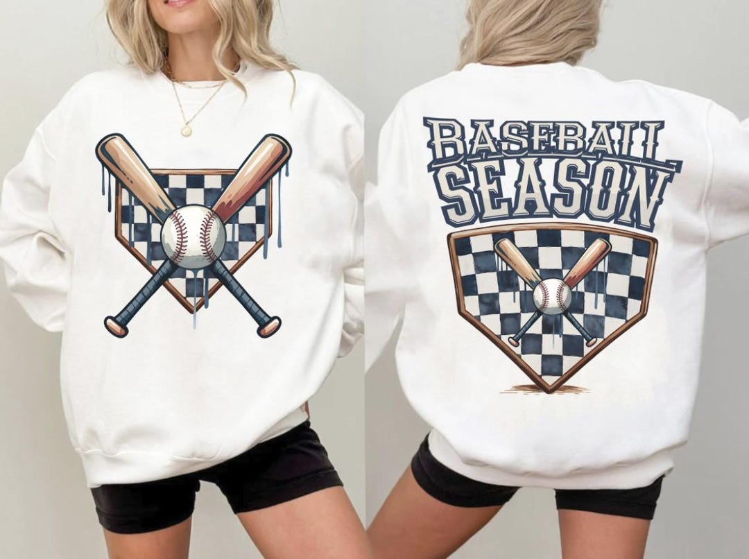 Baseball Season Retro Checkered Png, Trendy Baseball Png, Baseball ...