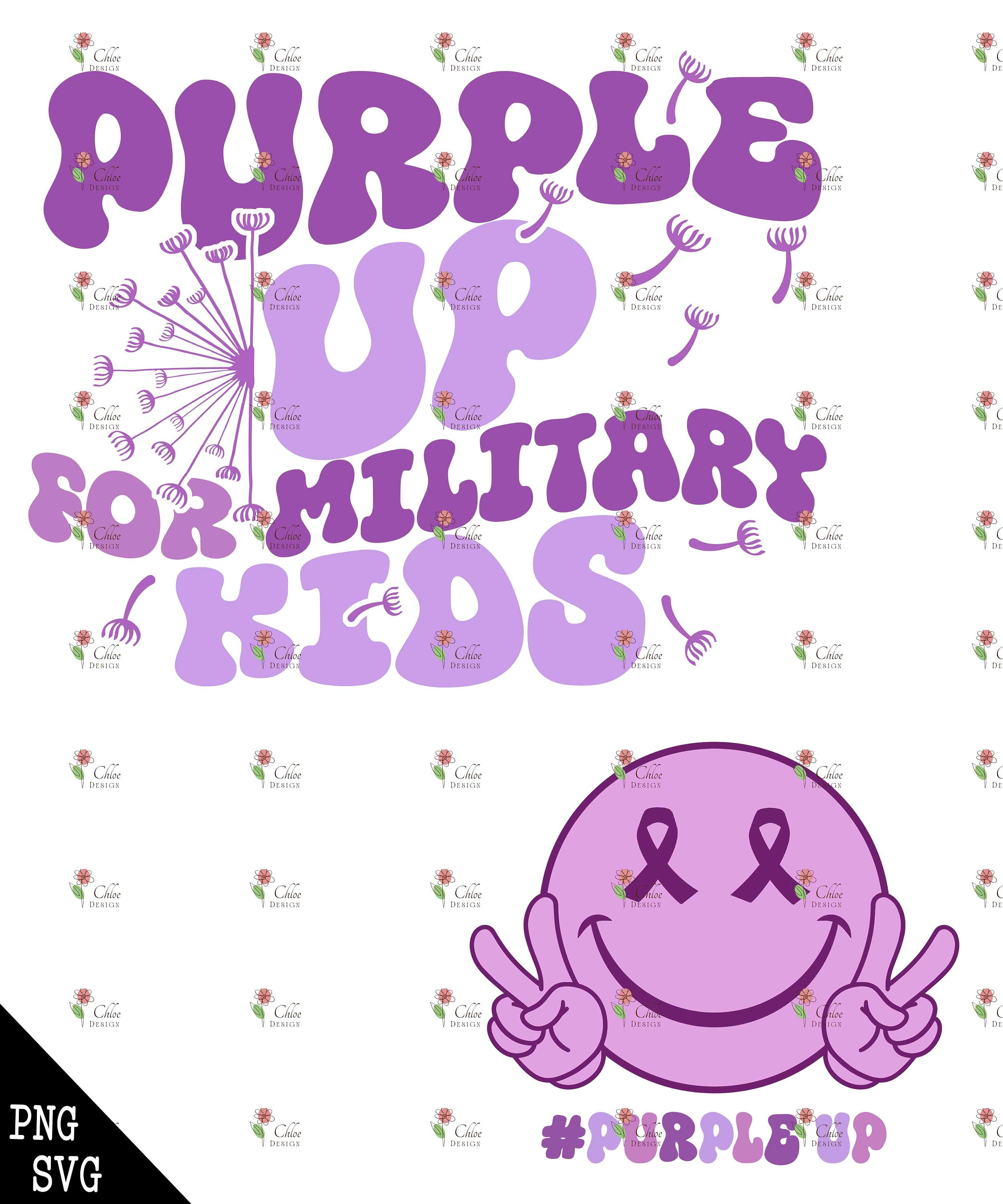 Purple up for Military Child SVG PNG, Military Child Month, Military ...