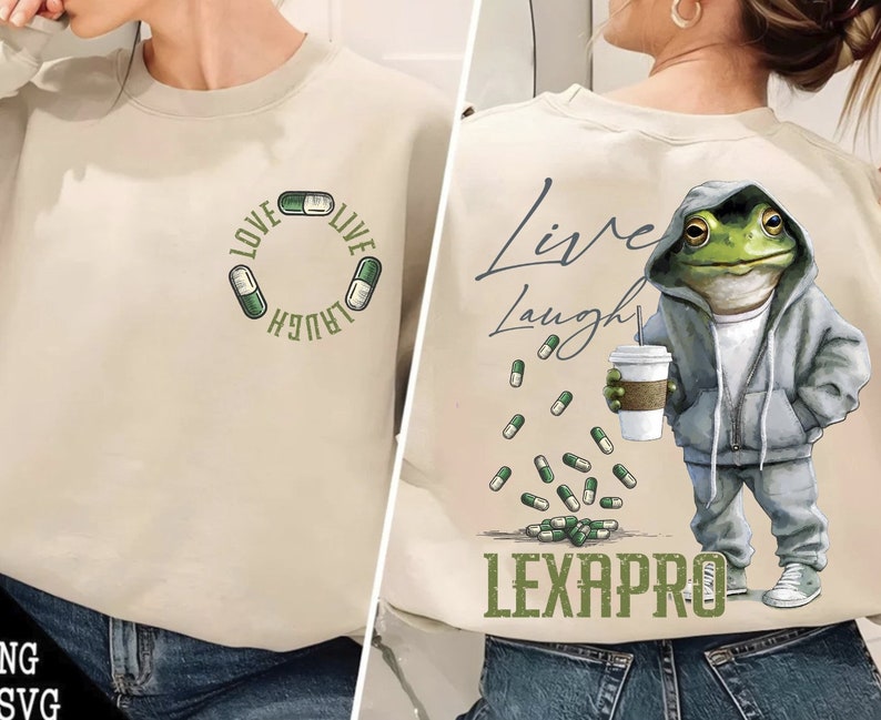 Live Laugh Lexapro Png, Happy Pills Png, Green Frog Png, Sarcastic ...