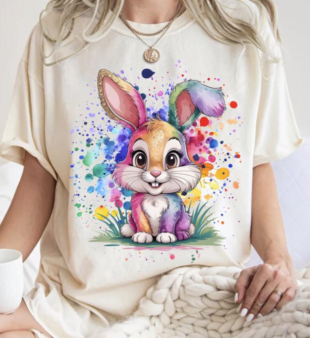 Glitter Easter Bunny Png, Happy Easter PNG, Retro Easter Png, Easter ...