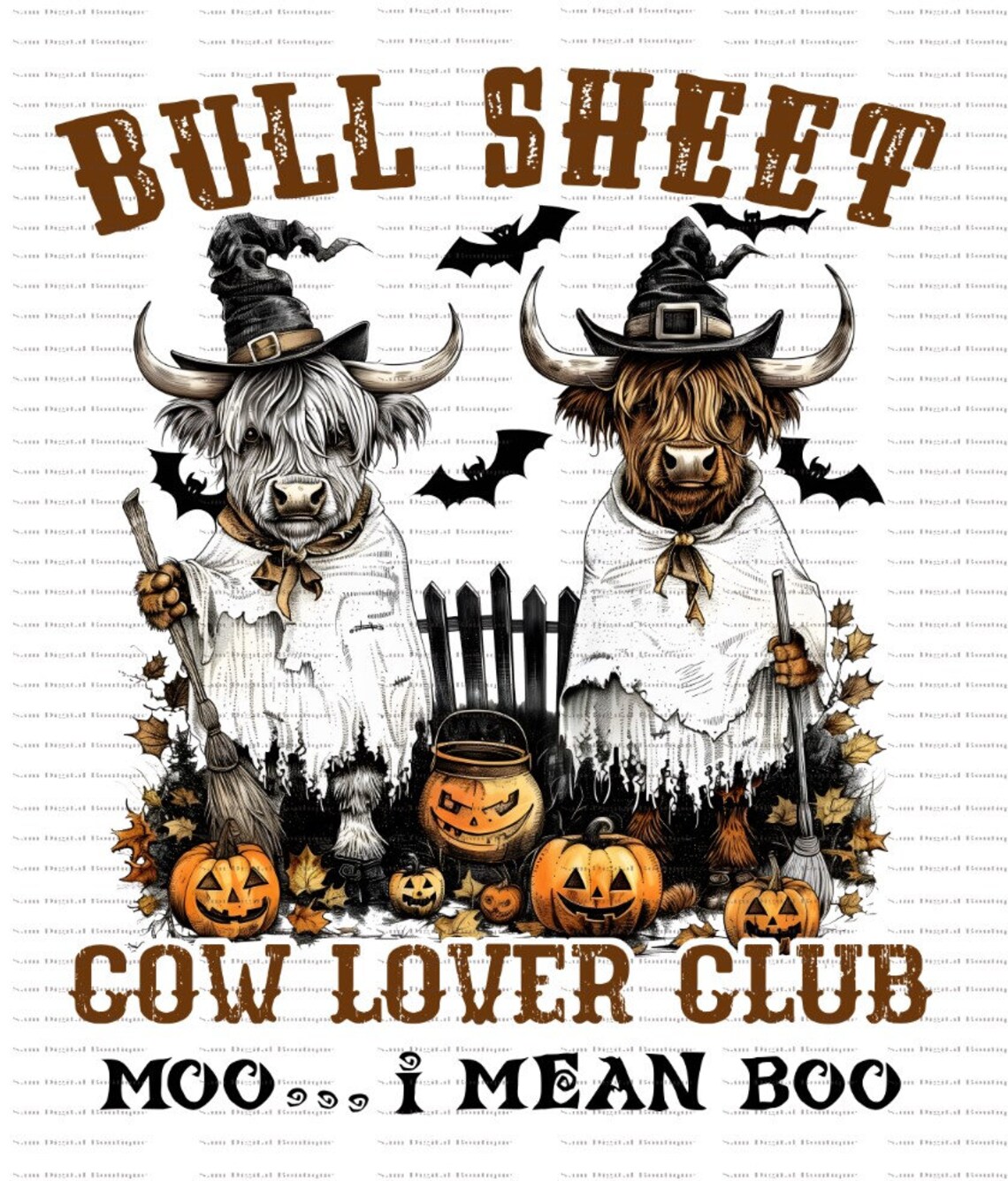 Bull Sheet PNG, Halloween Png, Bull Png, Ghost Cows Png, Funny Cow Png ...
