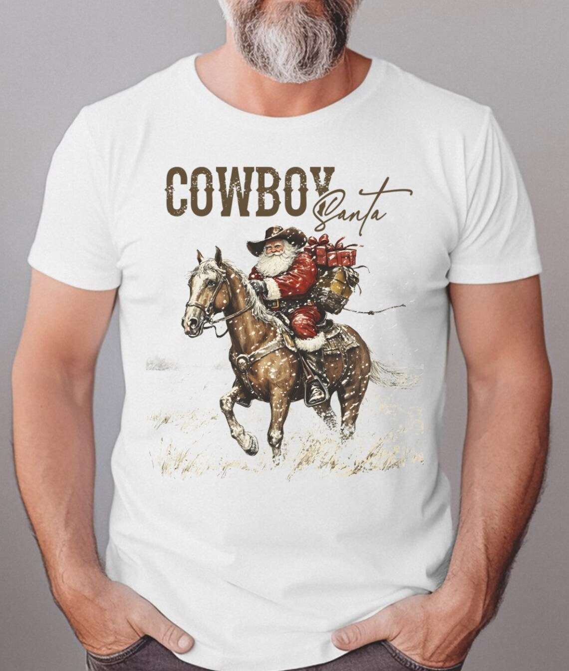 Cowboy Santa Png, Western Cowboy Santa Claus Png, Western Christmas Png ...