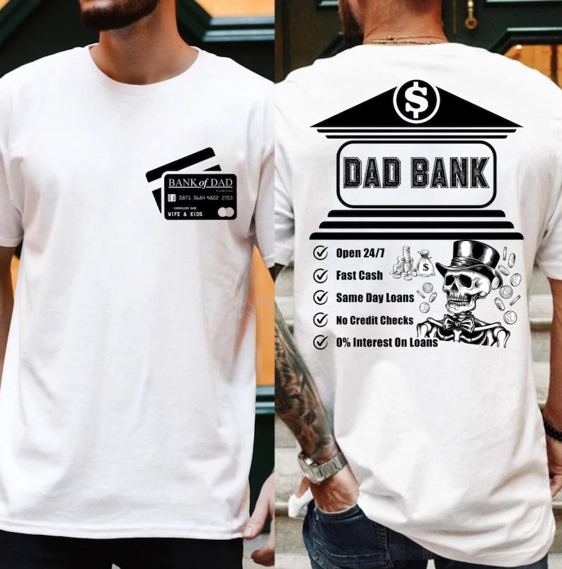 Dad Bank Png, Funny Dad Png, Fathers Day Png, Dad of Girls Png, Dad ...