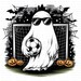 Soccer Ghost Png, Cute Ghost Playing Soccer Png, Retro Halloween Png ...