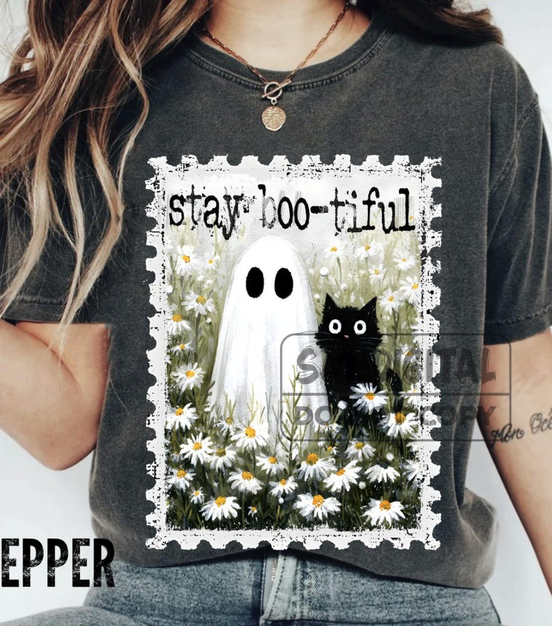 Stay Boo-tiful Png, Ghost Png, Girly Pumpkin Png, Boho Floral Fall Png ...