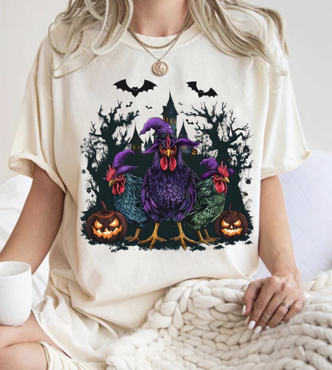 Halloween PNG, Spooky Chickens Png, Autumn Png Sublimation Design, Fall ...