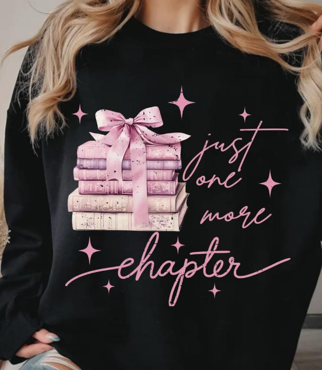 Just One More Chapter Png, Book Lover Png, Book Quote Png, Funny ...