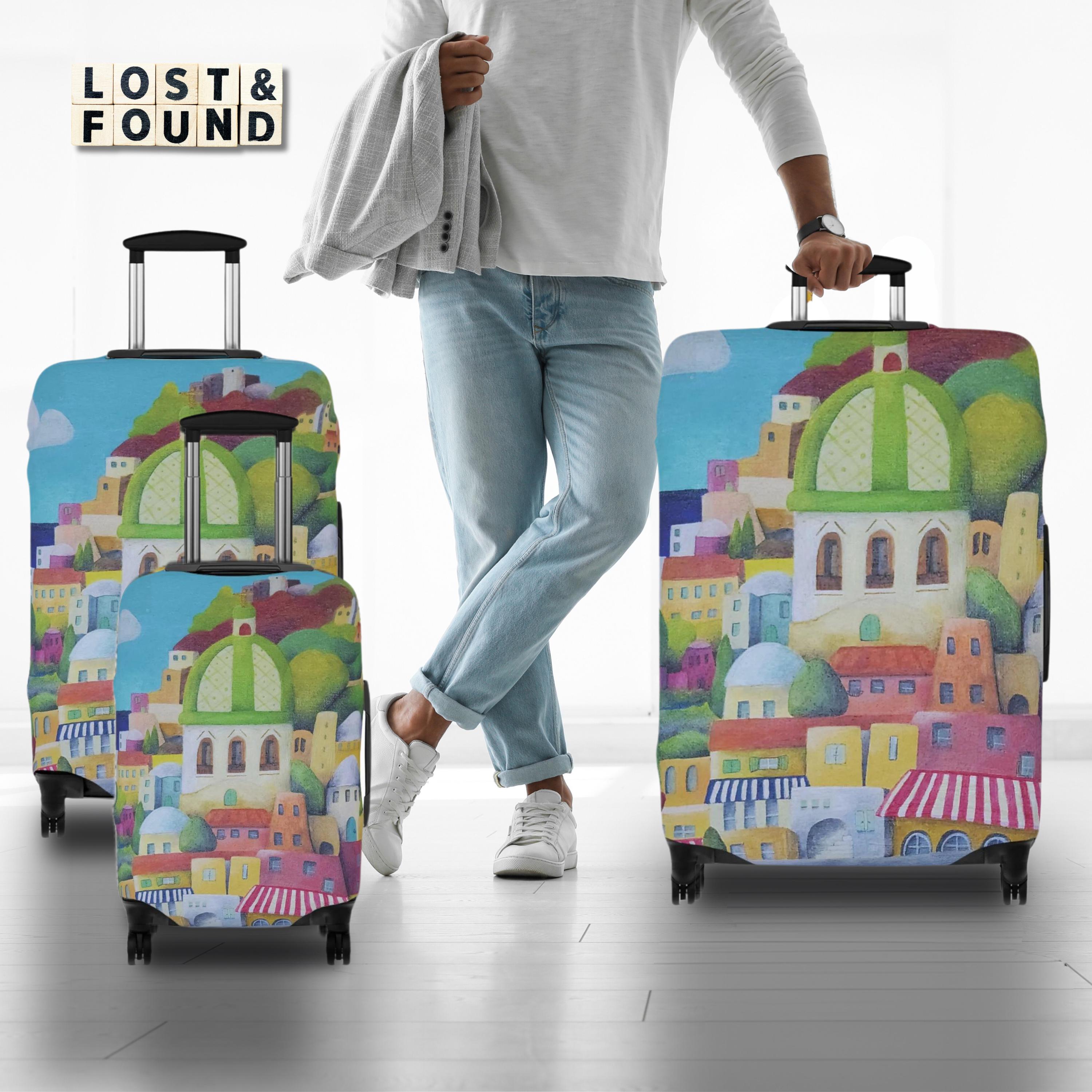 Italian Themed Stretchy Luggage Cover Bag for Suitcases and Carry-ons ...