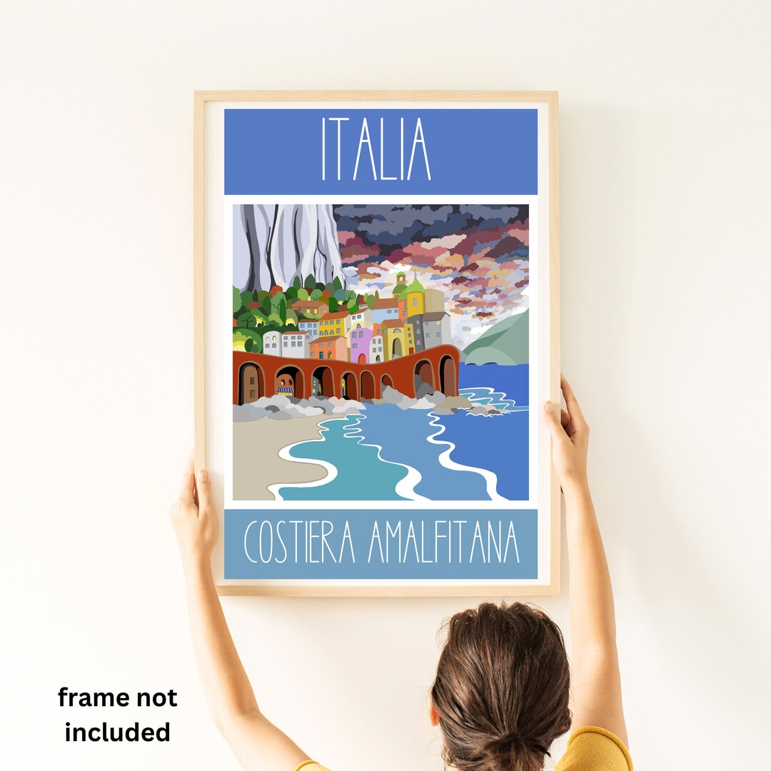Unframed Amalfi Italy Vertical Poster, Art Print, Wall Decor, Travel ...