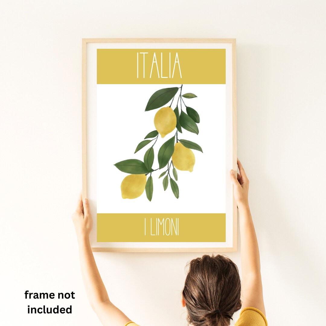 Italian Theme Poster Print of Original Artwork, Available in 2 Sizes ...