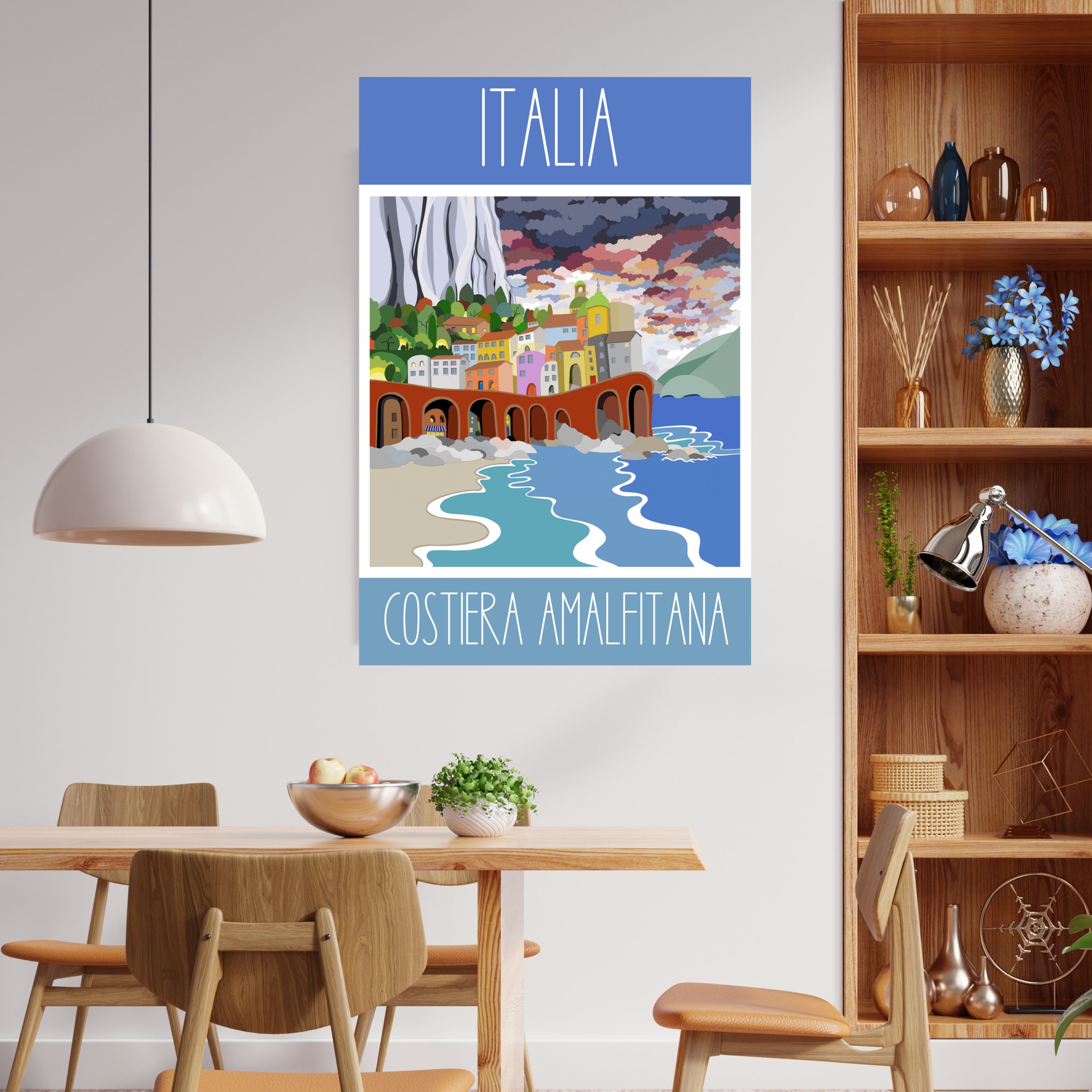 Unframed Amalfi Italy Vertical Poster, Art Print, Wall Decor, Travel ...