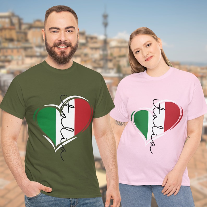 Italian Themed Fun T-shirt for Italy Vacation, Casual Fit, Men & Women ...