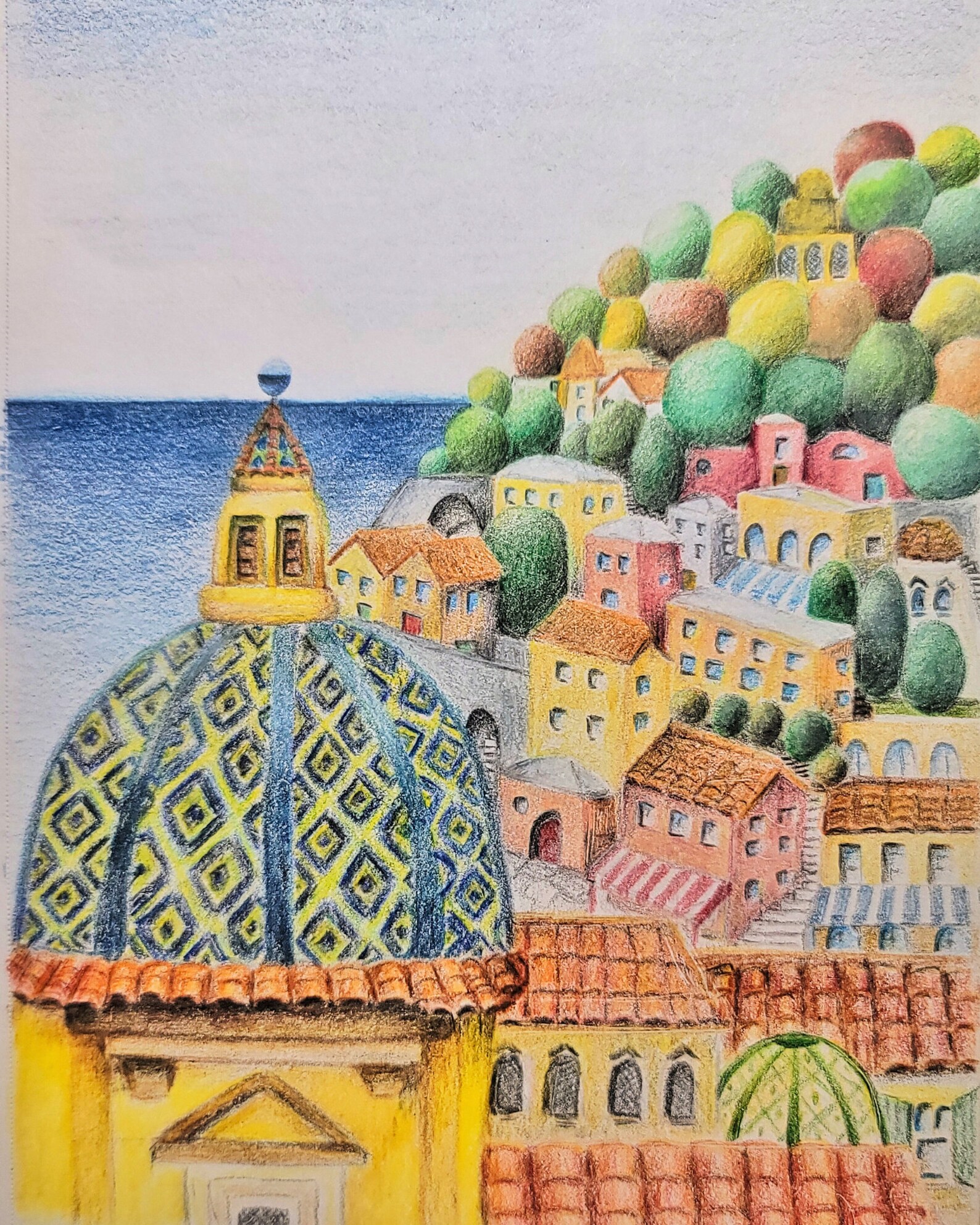 Italian Theme Positano Multifunctional Tote Bag Gift for Her. Use as ...