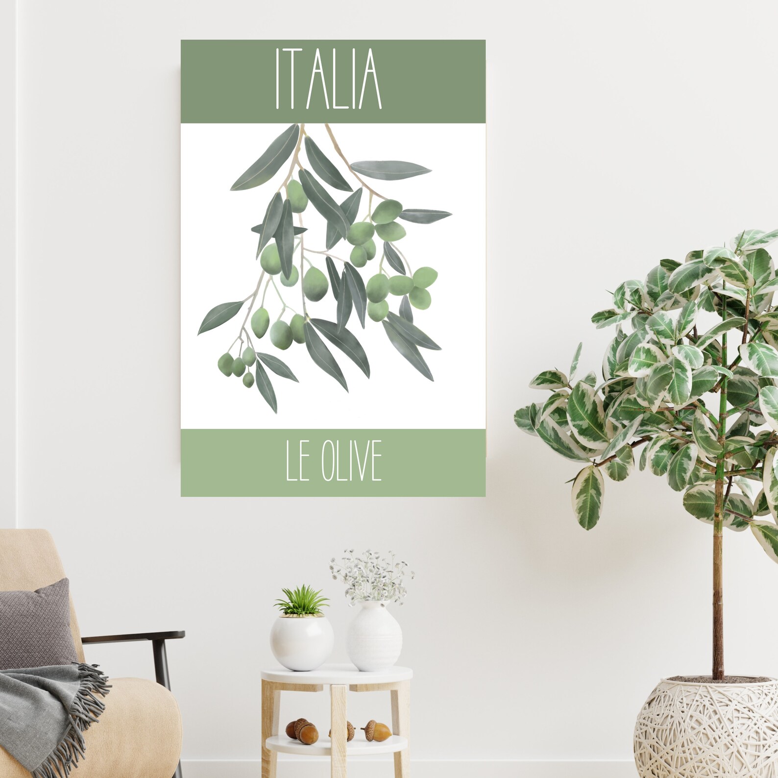 Italian Theme Poster Print of Original Artwork, Available in 2 Sizes ...