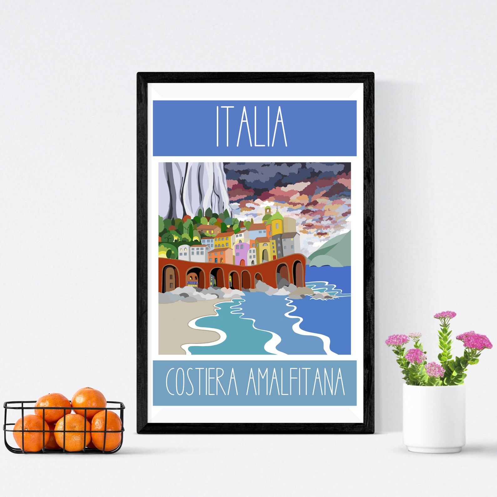 Unframed Amalfi Italy Vertical Poster, Art Print, Wall Decor, Travel ...