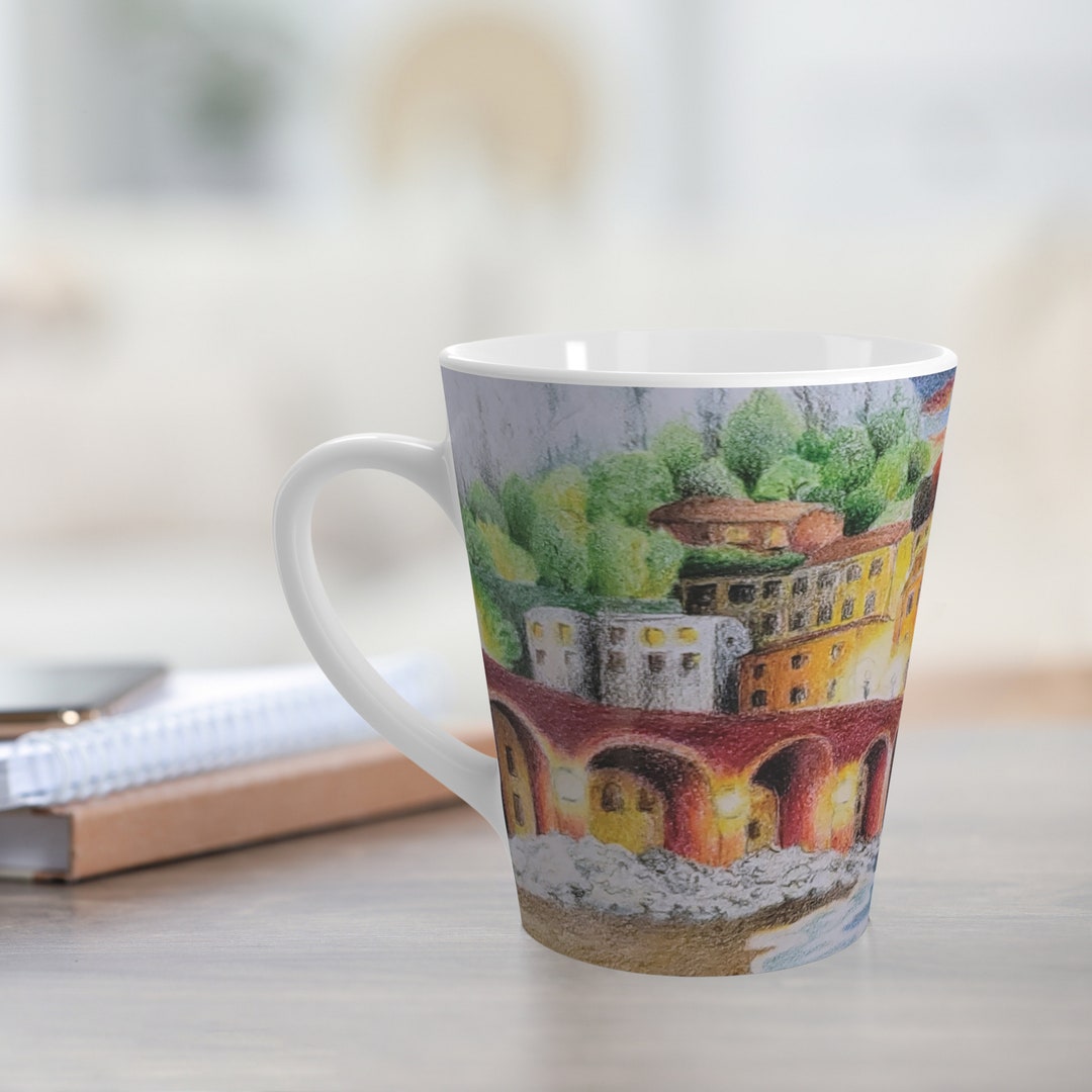 Italian Theme Coffee Mug, Amalfi Latte Cup, Housewarming Coffee Lover ...