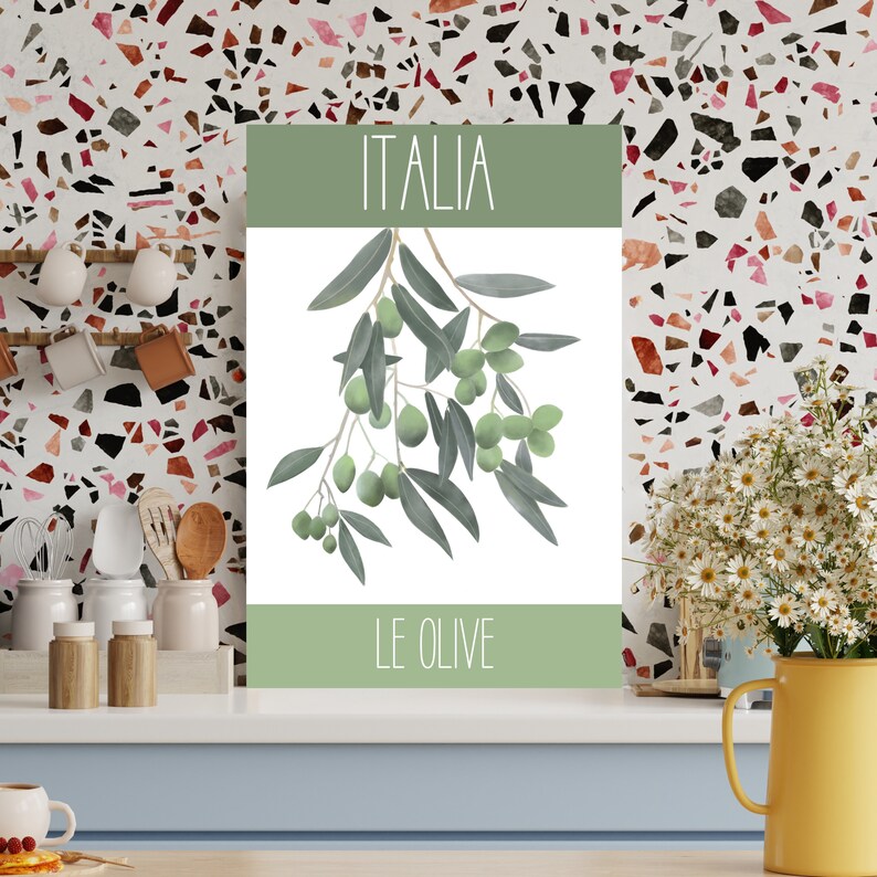 Italian Theme Poster Print of Original Artwork, Available in 2 Sizes ...
