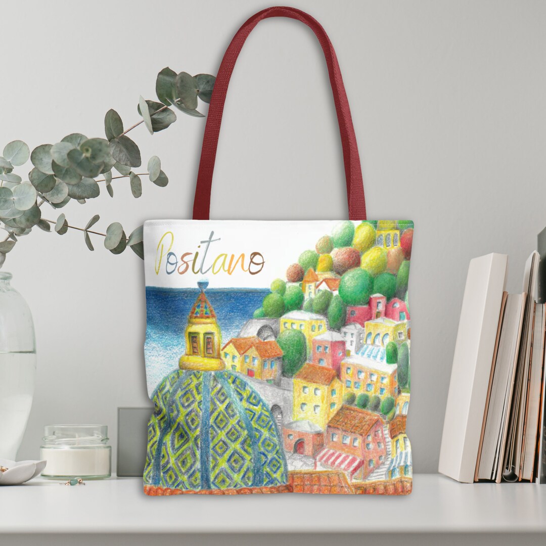 Italian Theme Positano Multifunctional Tote Bag Gift for Her. Use as ...