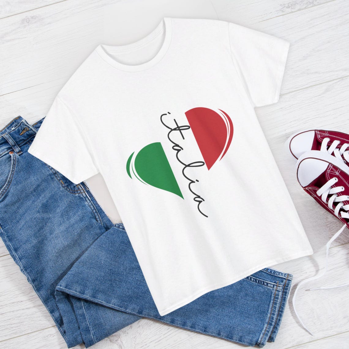Italian Themed Fun T-shirt for Italy Vacation, Casual Fit, Men & Women ...
