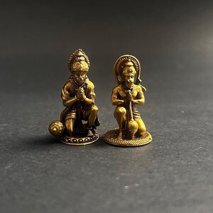 Hanuman Ji Statue for Pooja Mini Hanuman Idol for Home Temple Lord Hanuman Brass Murti ...