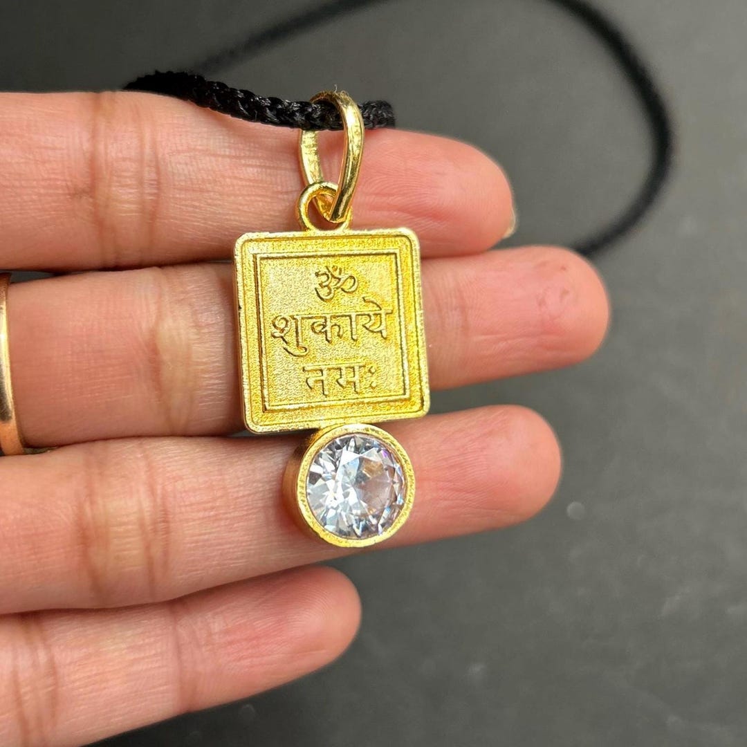 Shukra Yantra Mantra Stone Pendant Venus Grah Remedy Love Luxury ...