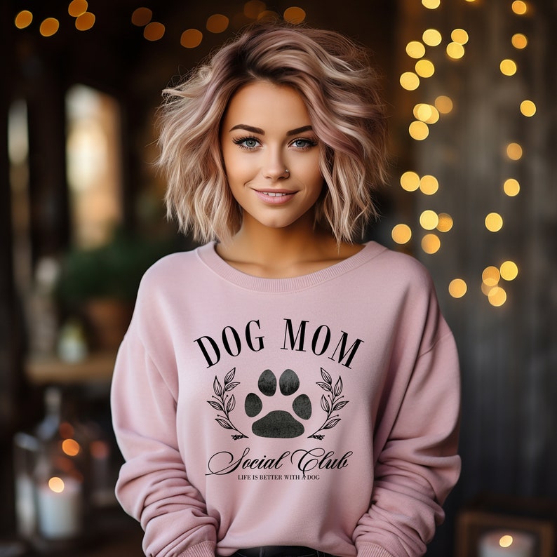 Paw Minimalist Dog Mom Sweater, Croquette Mom Gift Hoodie, Paws ...
