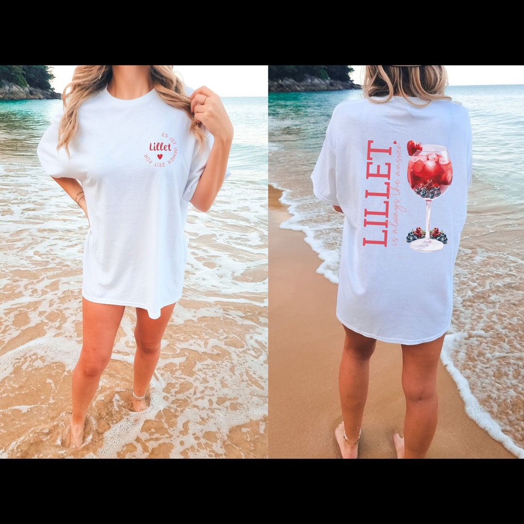 Aperol Lillet Wildberry T-shirt, Summer JGA Party, Back Applique ...