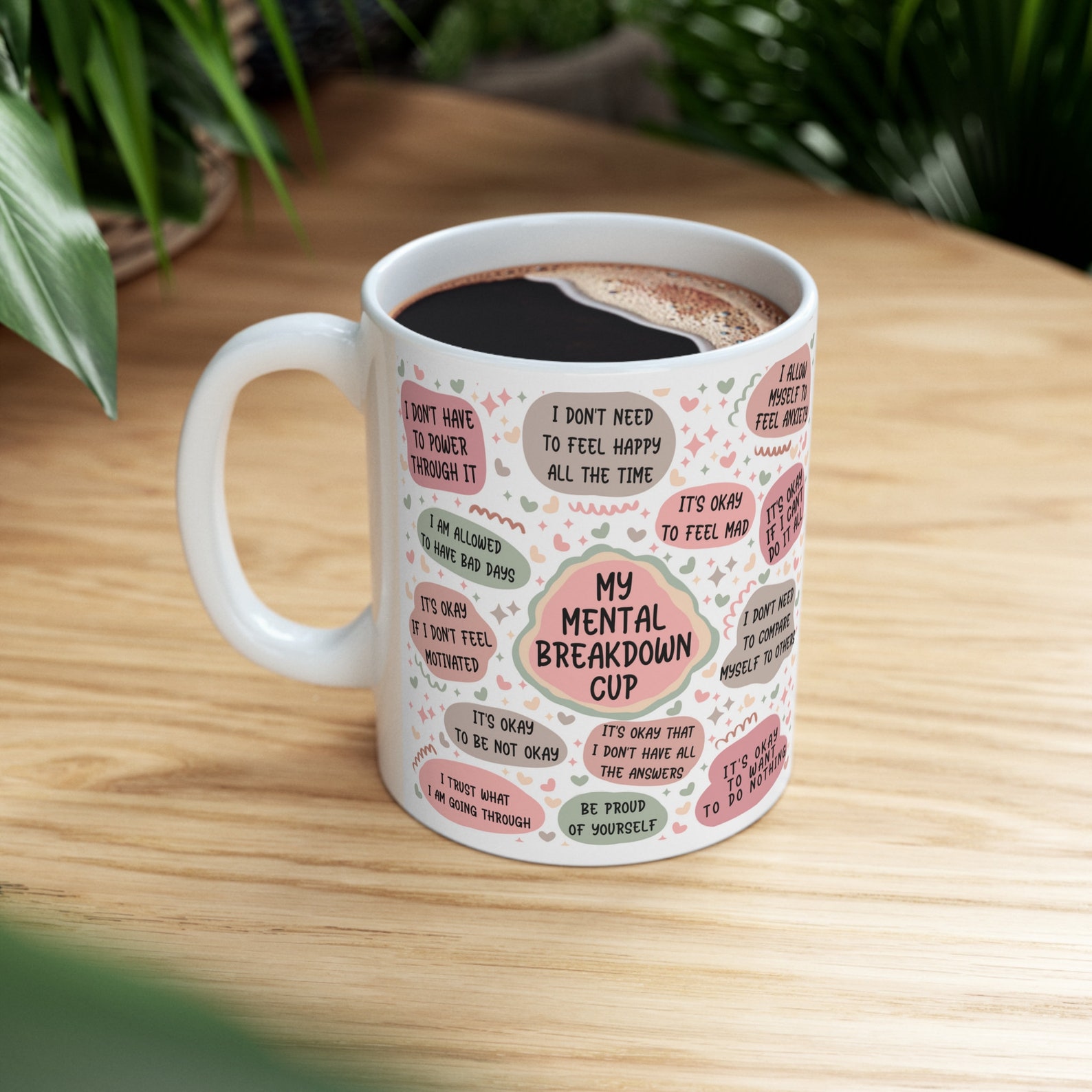 Mental Breakdown Cup | Positive Affirmations Mug | Mental Health Mug ...