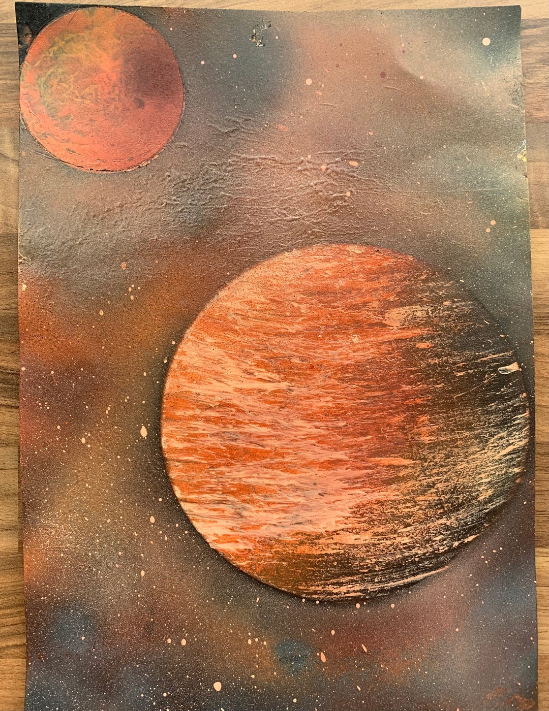Custom A4 Planet and Space Scene Spray Paint - Etsy