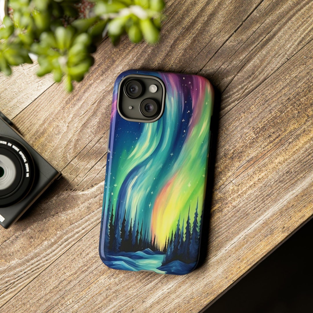 5 Glossy Aurora Borealis Phone Cover Case - Glossy Northern Lights ...