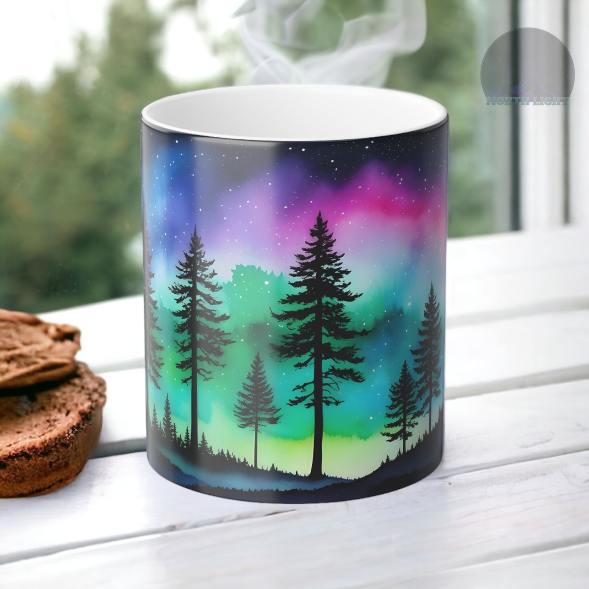 Enchanting Aurora Borealis Heat Sensitive Mug Northern Lights Magic ...