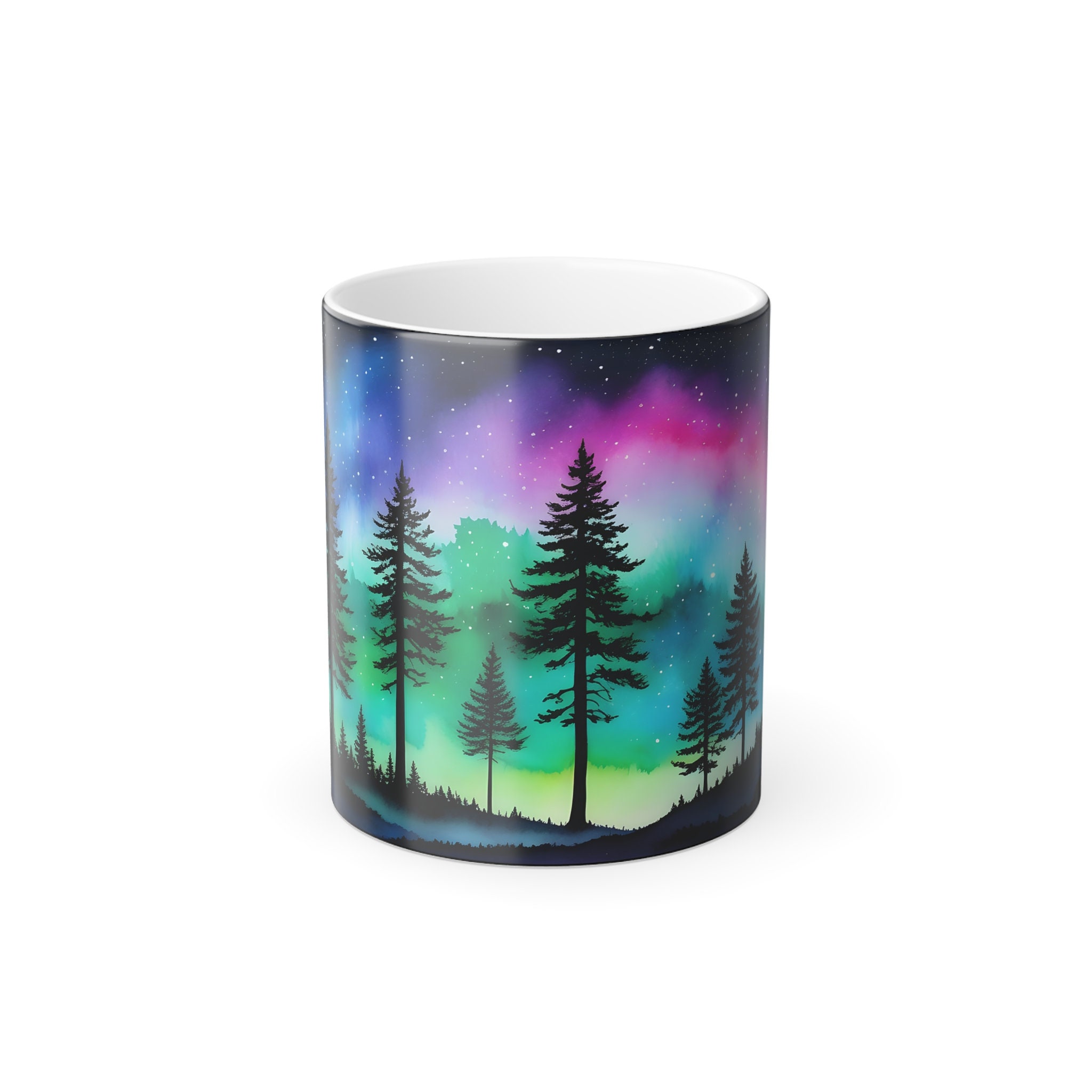 Enchanting Aurora Borealis Heat Sensitive Mug Northern Lights Magic ...