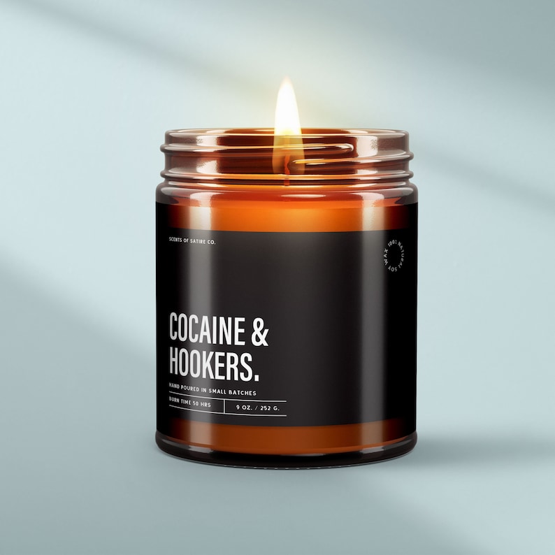 Cocaine and Hookers Candle Adult Humor Gift Custom Candle Friendship ...