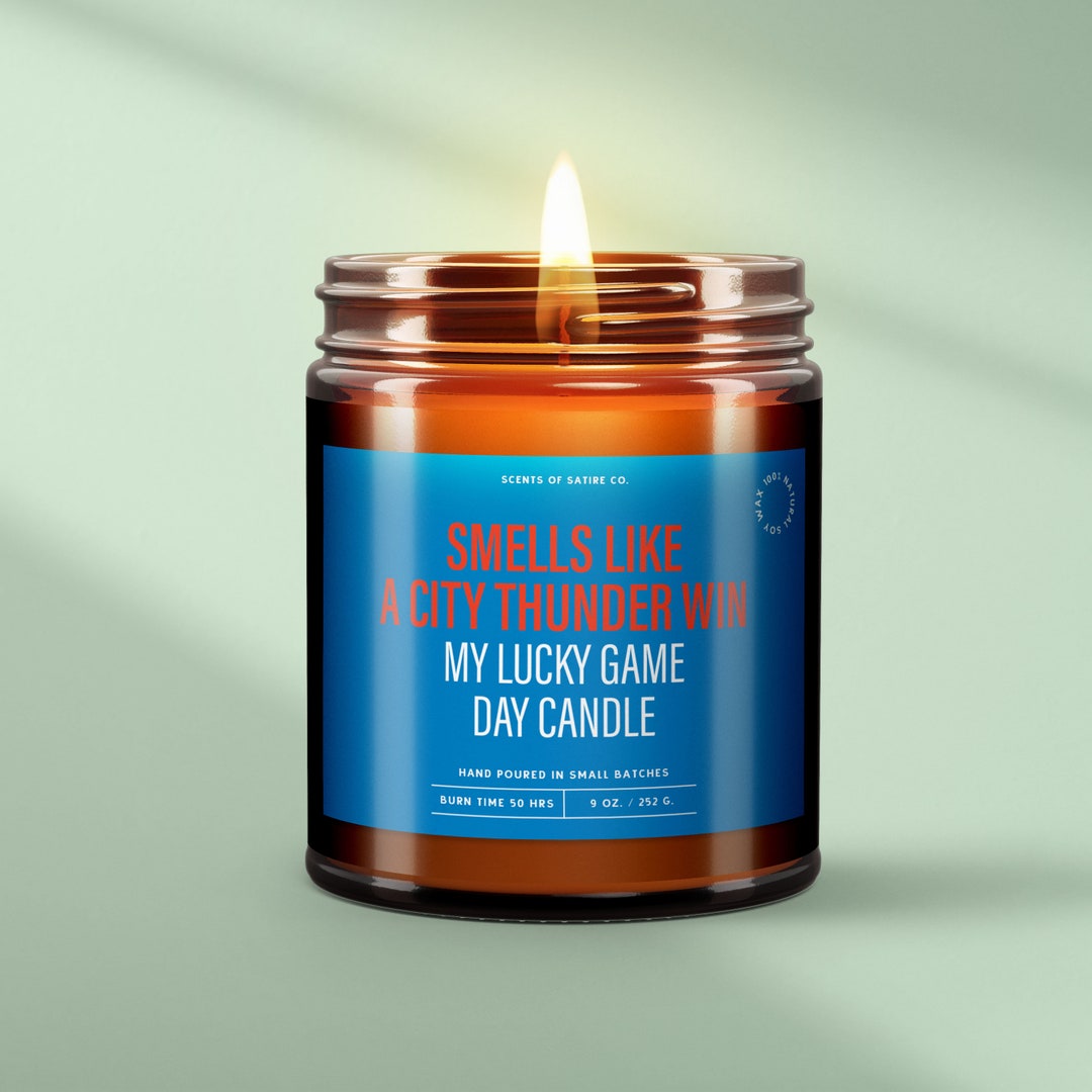 Smells Like a Thunder Win – Your Lucky Game Day Candle | Funny Oklahoma ...