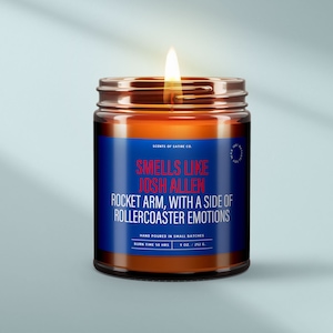 Smells Like Josh Allen Candle, Stocking Stuffers, Buffalo Fan Candle ...
