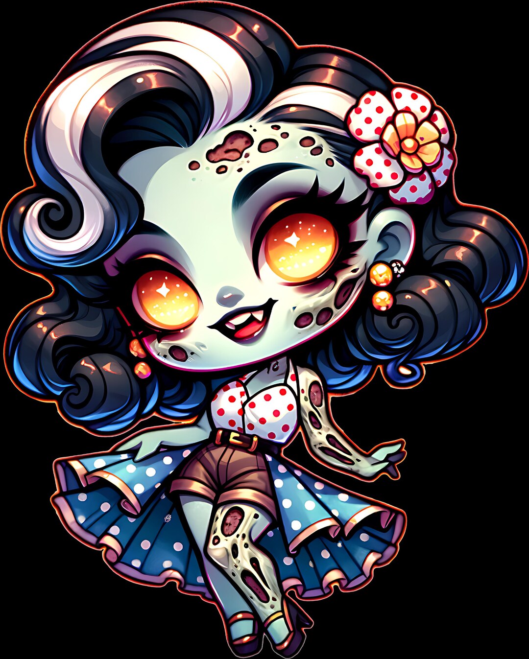 Zombie Pinup Girl Png Download - Etsy