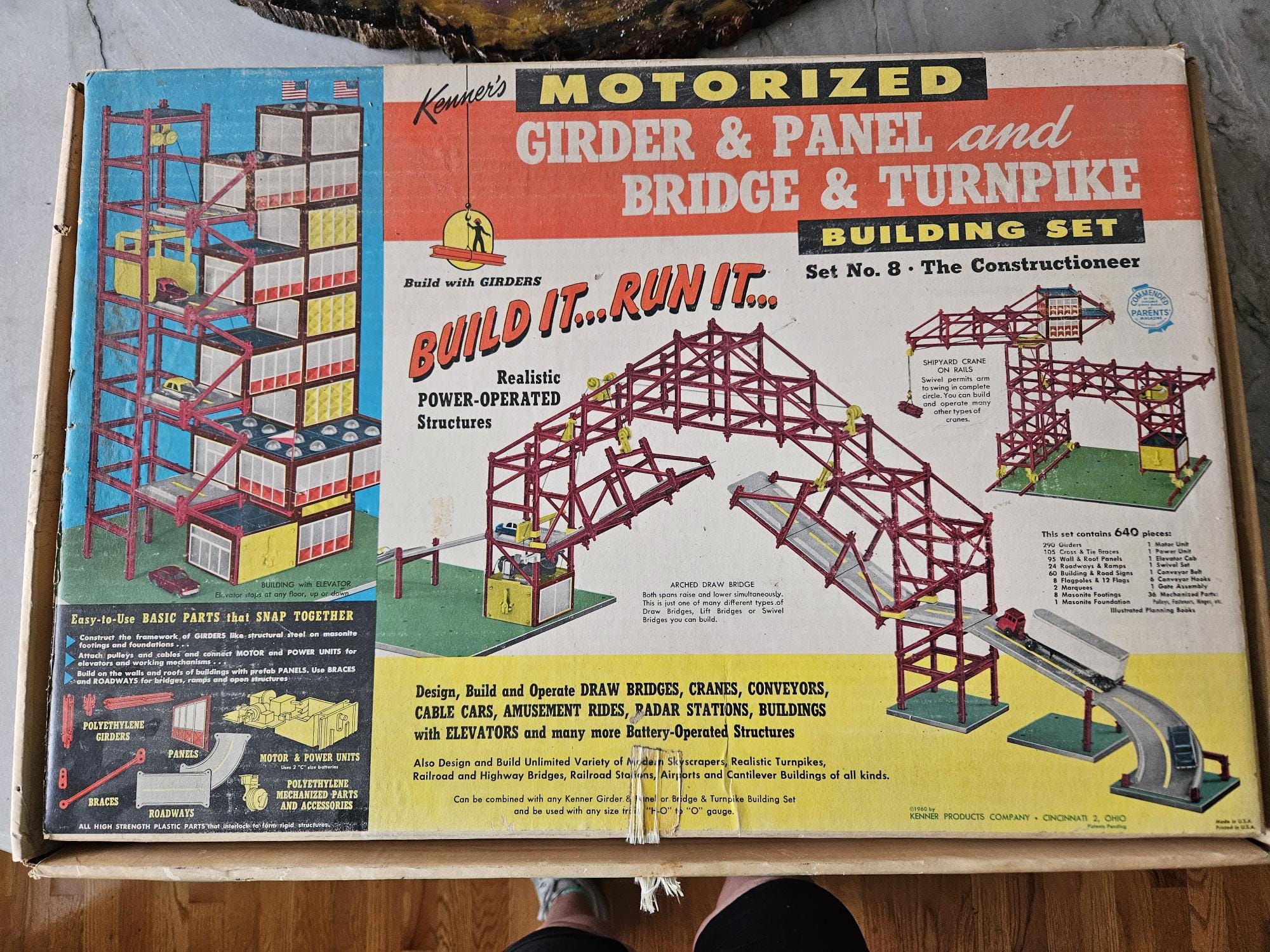 Vintage Kenner's Motorized Girder & Panel, Bridge and Turnpike Building ...