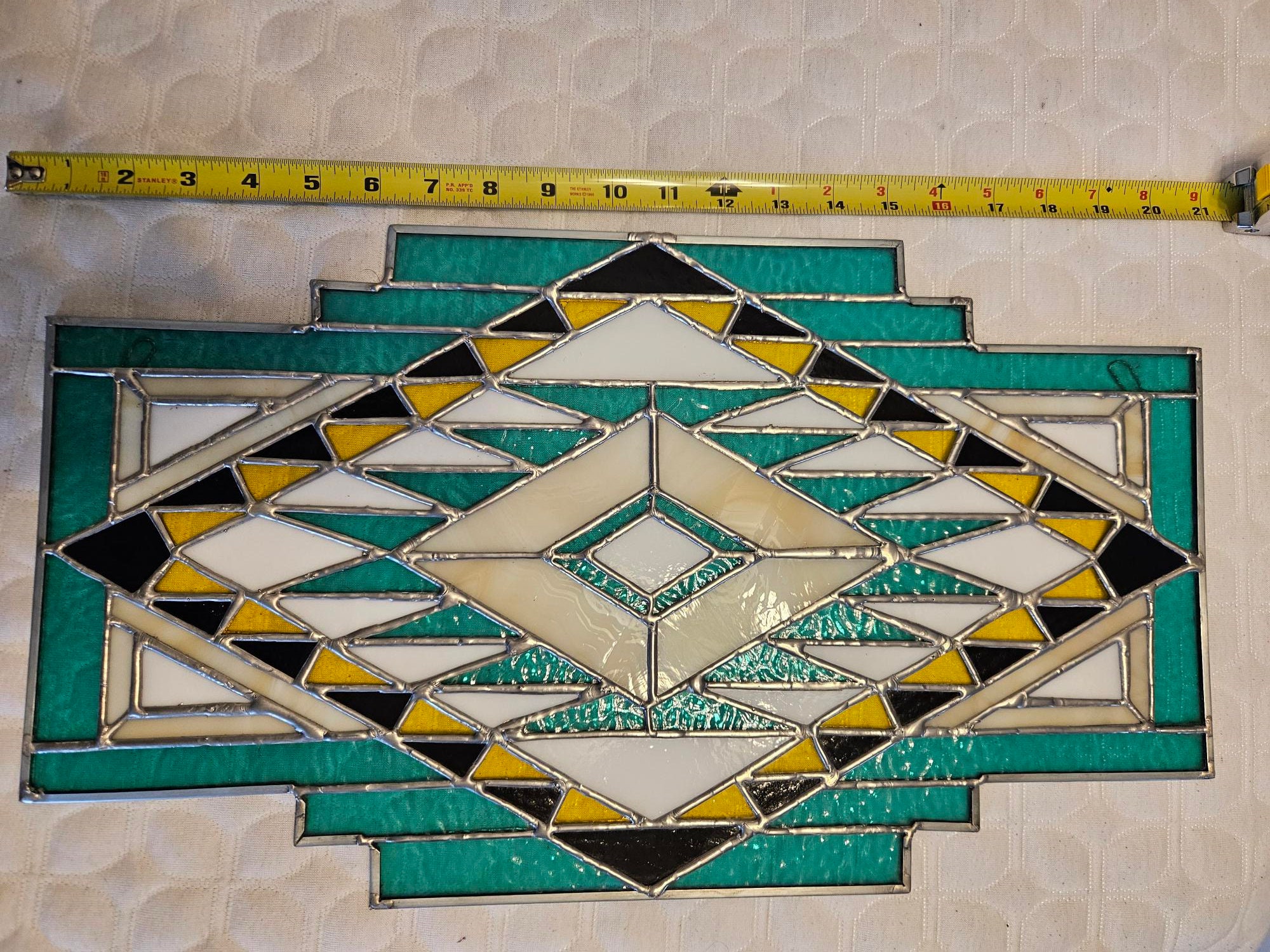 One of a Kind, Large Stained Glass Native American Rug Suncatcher ...