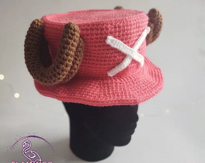 One Peice Inspired Chopper Hat, Bucket Hat, Cosplay, Reindeer, Chopper ...